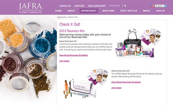 JAFRA Website Rebrand - David Shaban Designs